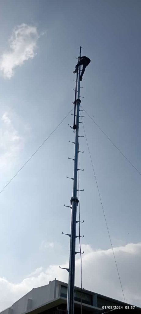 Intalasi Grounding petir tiang monopole 20 meter kilasah }{ kasemen ...